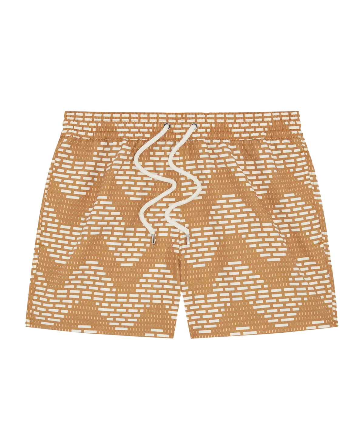 Rio Swim Short Raffia Copa Print in Almond & Ivory