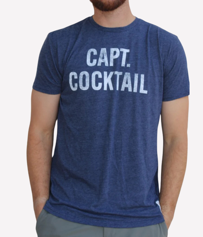 Capt Cocktail Tee in Royal