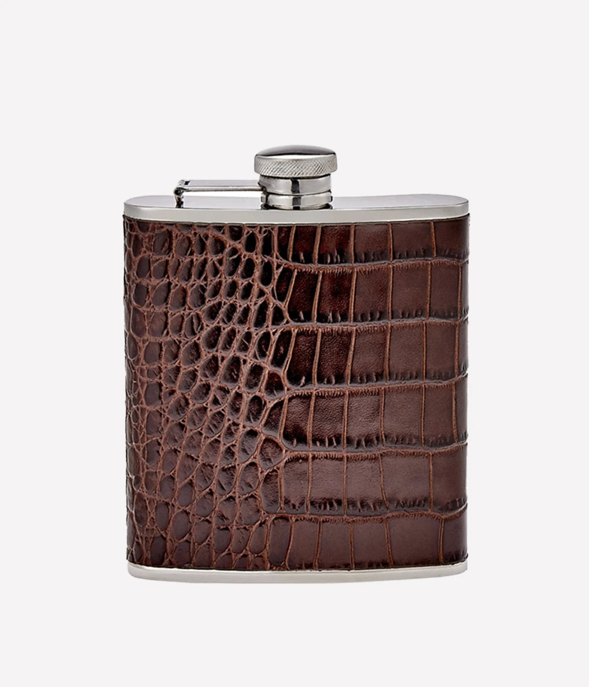 Leather Wrapped Flask in Brown