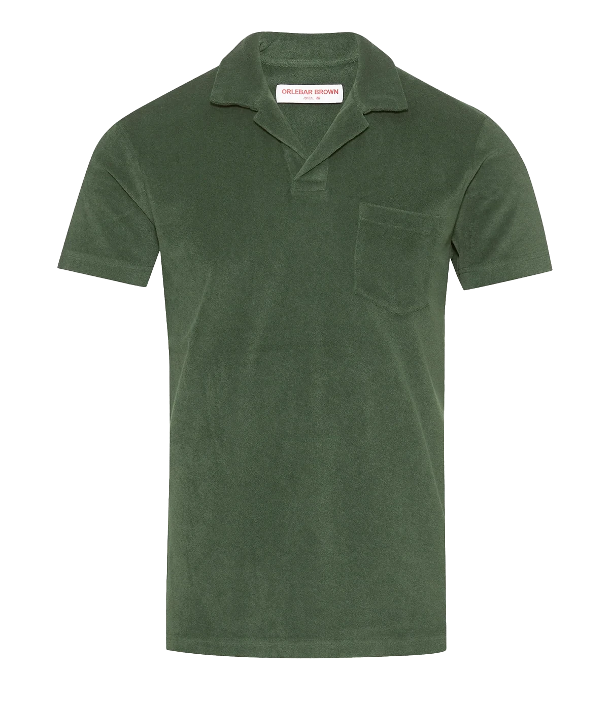 Terry Towelling Polo in Amazonian Green