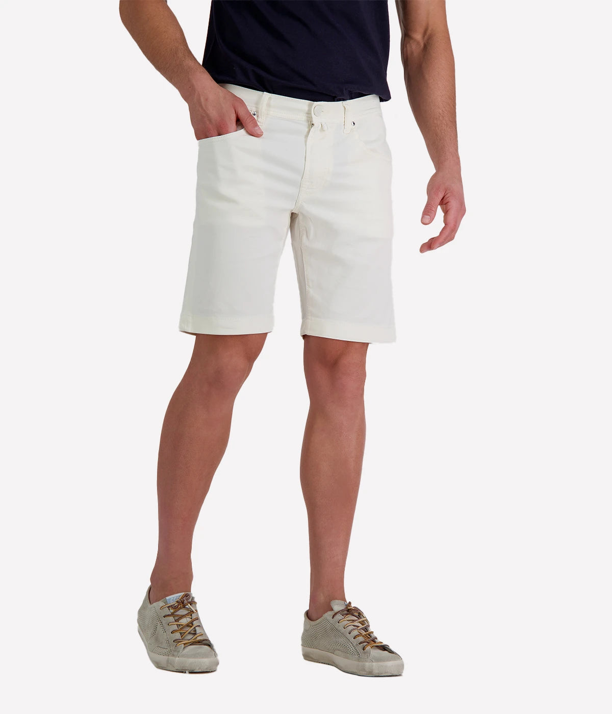 *FINAL SALE*Nicolas Bermuda 5 Pkt Slim Fit in Cream Khaki
